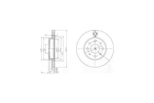 Prednji kočioni diskovi 61995 - Fiat, Ford