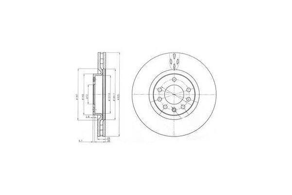 Prednji kočioni diskovi 62046 - Fiat