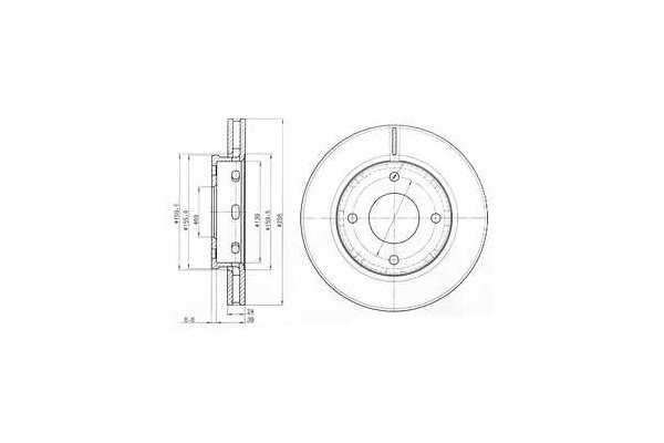 Prednji kočioni diskovi 62058 - Mitsubishi