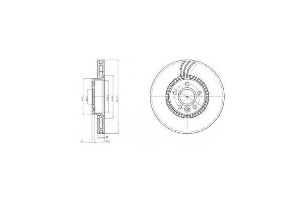 Prednji kočioni diskovi 80944 - Volvo