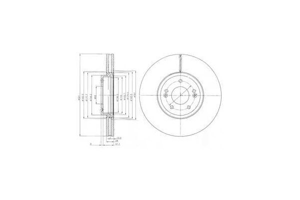 Prednji kočioni diskovi 90510 - Hyundai