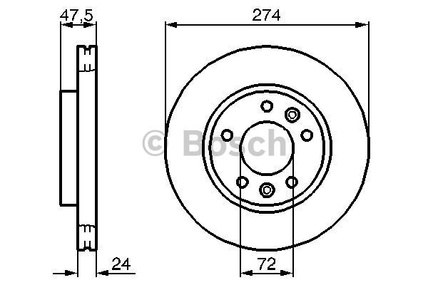 Prednji kočioni diskovi BS0986479013 - Kia Carnival 99-01