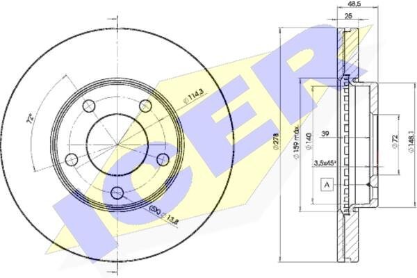 Prednji kočioni diskovi IEBD3272 - Mazda 5 05-