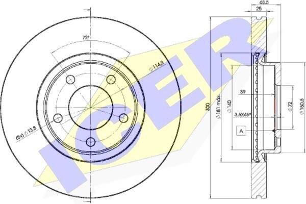 Prednji kočioni diskovi IEBD3273 - Mazda 5 10-