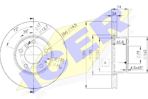 Prednji kočioni diskovi IEBD3405 - BMW Z4 09-
