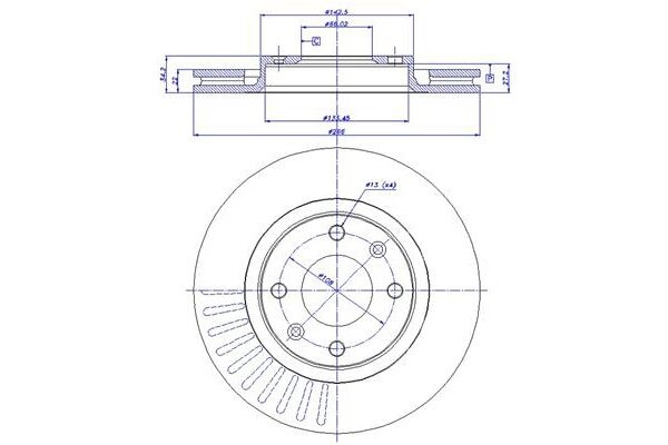 Prednji kočioni diskovi S71-0006 - Peugeot