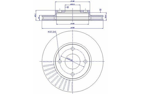 Prednji kočioni diskovi S71-0015 - Ford