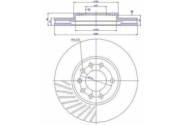 Prednji kočioni diskovi S71-0032 - Opel