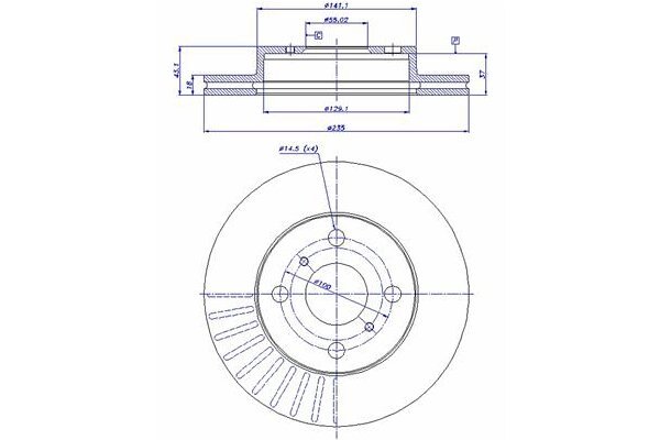 Prednji kočioni diskovi S71-0043 - Toyota