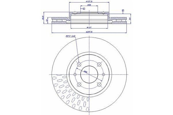 Prednji kočioni diskovi S71-0052 - Fiat