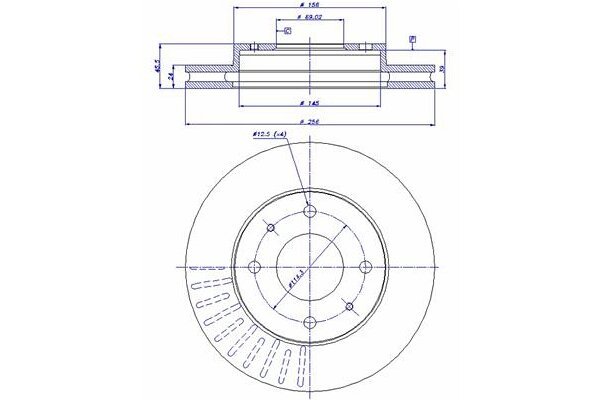 Prednji kočioni diskovi S71-0058 - Mitsubishi