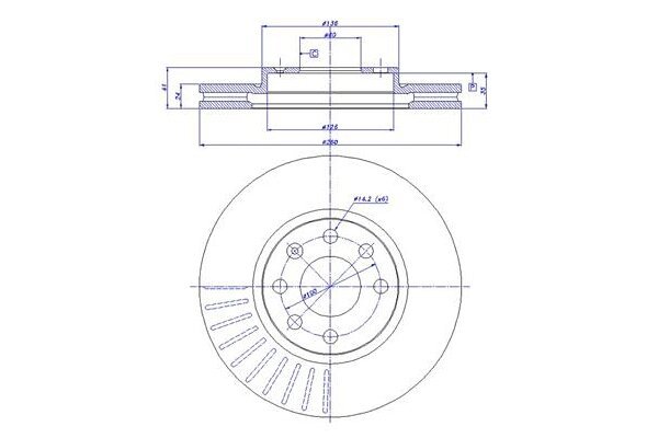 Prednji kočioni diskovi S71-0063 - Opel