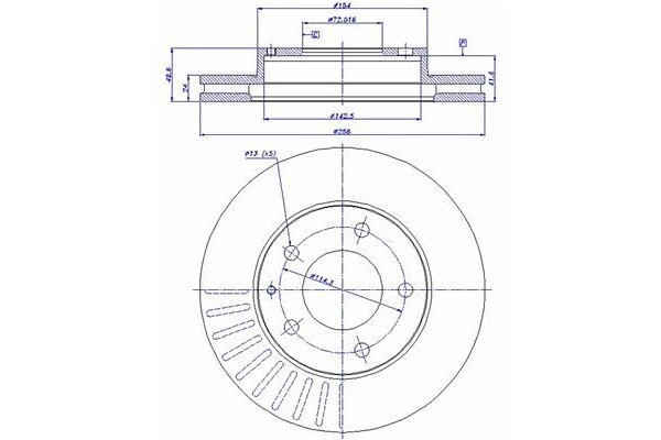 Prednji kočioni diskovi S71-0081 - Mazda