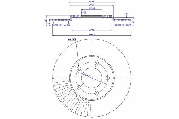 Prednji kočioni diskovi S71-0083 - Chrysler