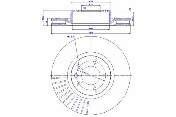 Prednji kočioni diskovi S71-0129 - Opel