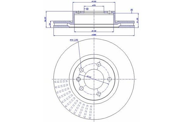 Prednji kočioni diskovi S71-0186 - Opel