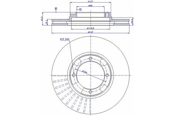 Prednji kočioni diskovi S71-0214 - Hyundai