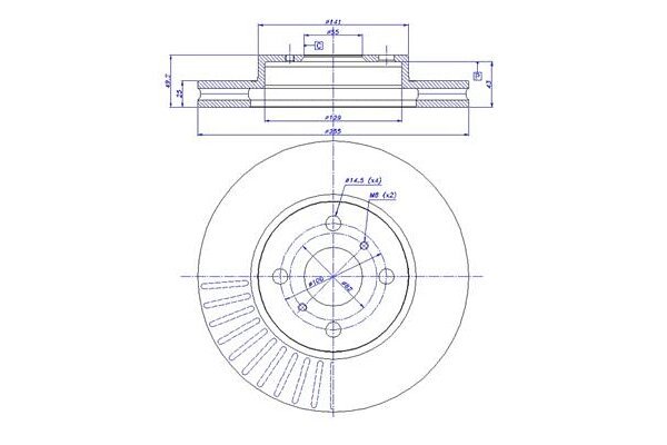 Prednji kočioni diskovi S71-0229 - Toyota