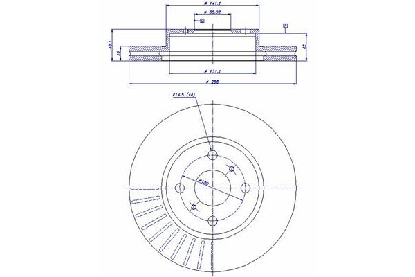 Prednji kočioni diskovi S71-0250 - Toyota