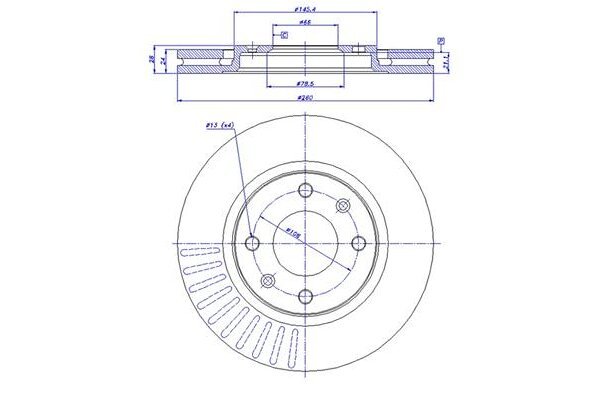 Prednji kočioni diskovi S71-0251 - Peugeot