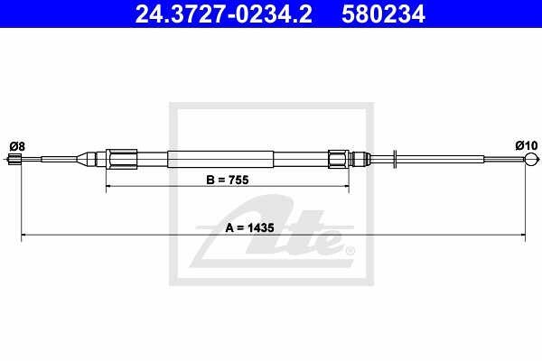 Sajla ručne kočnice BMW Serije 1 (E81) 04-11