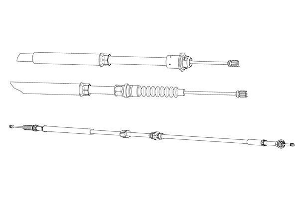 Sajla ručne kočnice Ford Mondeo 01-07, pozadi, 1722/1514 mm