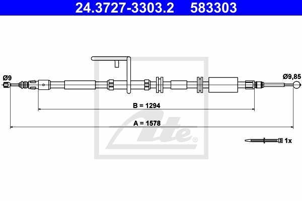 Sajla ručne kočnice Land Rover Freelander 06-14, pozadi, levo