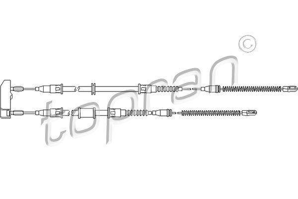 Sajla ručne kočnice Opel Kadett E 84-91, pozadi