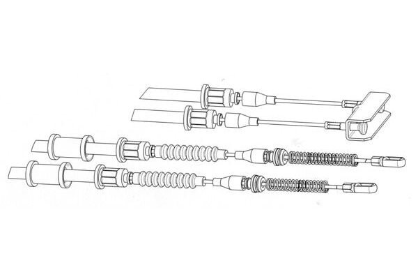 Sajla ručne kočnice Opel Kadett E 84-91, pozadi, 1285 mm