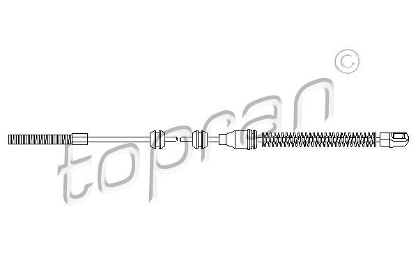 Sajla ručne kočnice Opel Vectra A 88-95, pozadi, levo, 756 mm