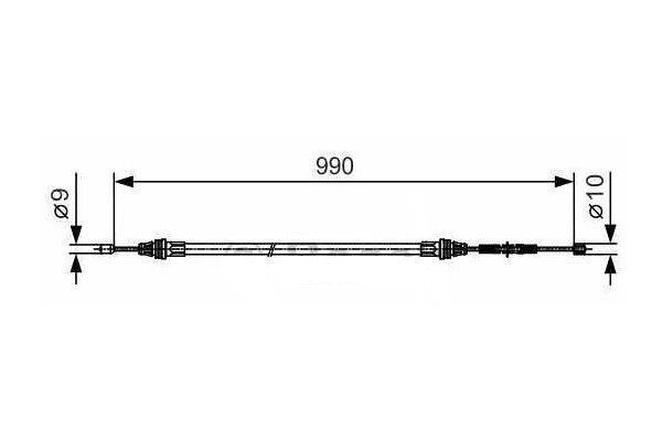 Sajla ručne kočnice Seat Ibiza 84-93, pozadi, 2275mm