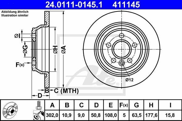 Zadnje disk kočnice 24.0111-0145.1