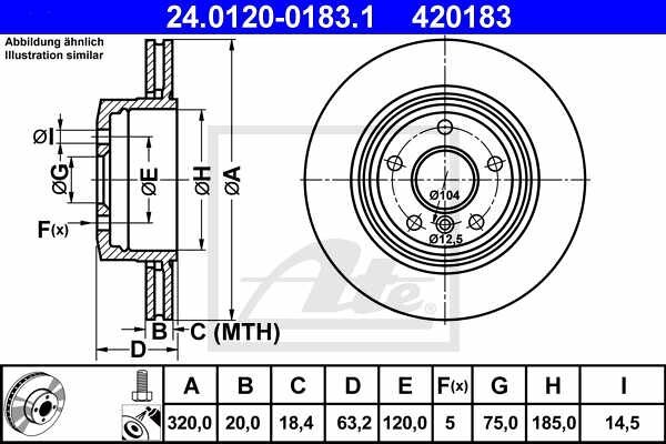 Zadnje disk kočnice 24.0120-0183.1 - BMW Serije 5 03-10