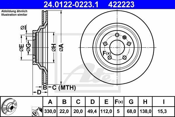 Zadnje disk kočnice Audi A6 04-11