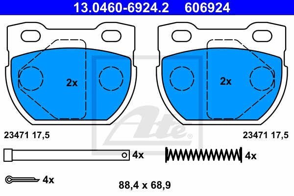 Zadnje kočione obloge 13.0460-6924.2 - Land Rover Defender 90-