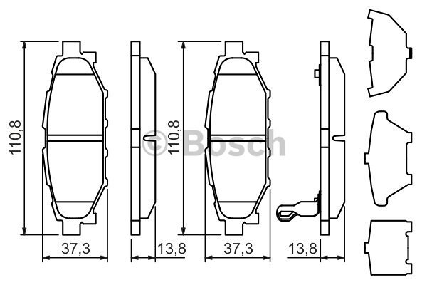 Zadnje kočione obloge BS0986494444 - Subaru Forester 08-