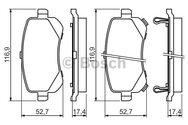 Zadnje kočione obloge BS0986494496 - Chrysler Grand Voyager 08-