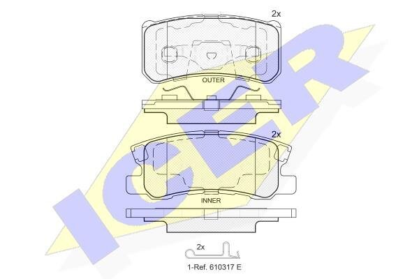 Zadnje kočione obloge IE181375-202 - Chrysler Sebring 07-10