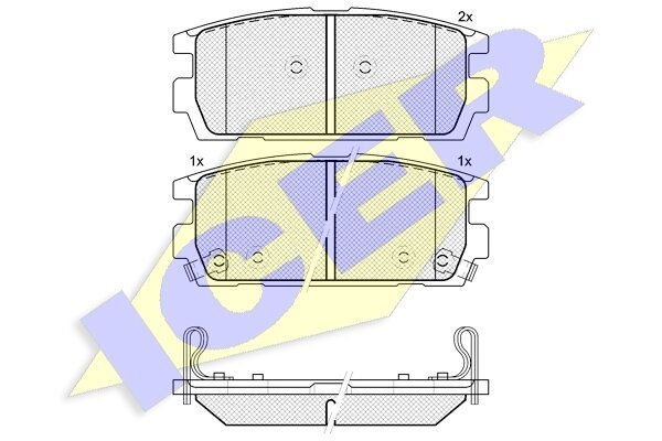 Zadnje kočione obloge IE181615 - Hyundai Terracan 01-06