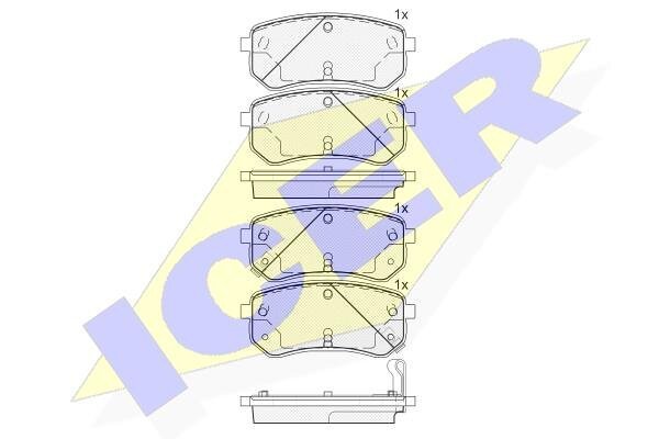 Zadnje kočione obloge IE181710 - Kia Picanto 04-