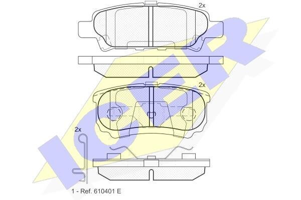 Zadnje kočione obloge IE181746- Chrysler Sebring 07-10