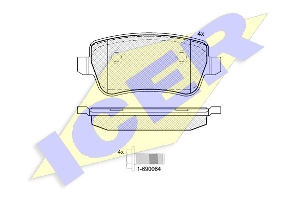 Zadnje kočione obloge IE181763 - Fiat Croma 05-10