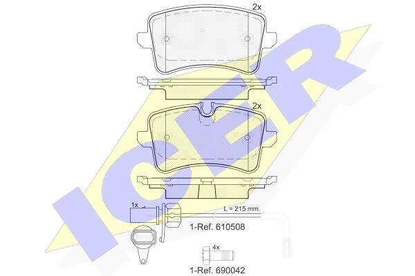 Zadnje kočione obloge IE181986-203 - Audi A6 10-