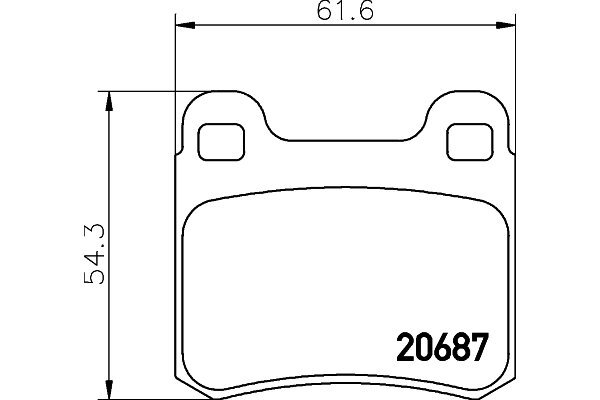 Zadnje kočione obloge S70-1166 - Mercedes-Benz