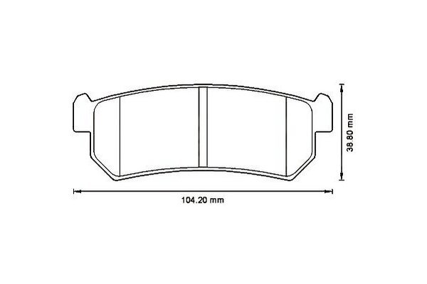 Zadnje kočione obloge S70-1352 - Chevrolet Kalos 03-06