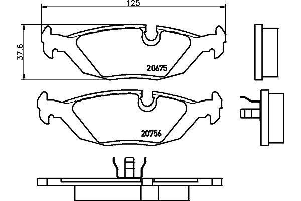 Zadnje kočione obloge S70-1370 - BMW Serije 3 (E30) 82-93