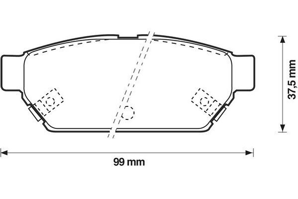 Zadnje kočione obloge S70-1388 - Mitsubishi, Volvo