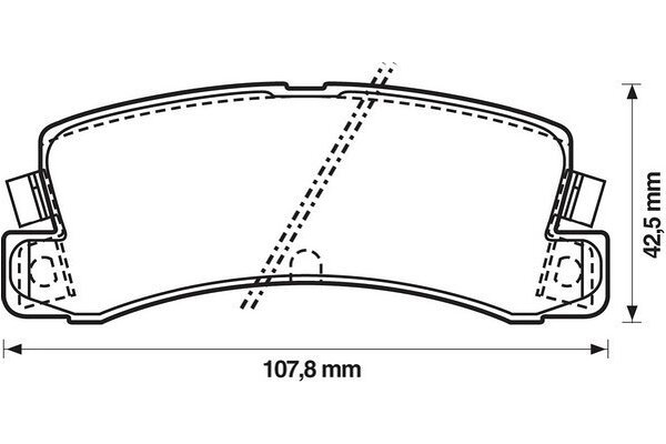 Zadnje kočione obloge S70-1435 - Toyota Corolla 87-02