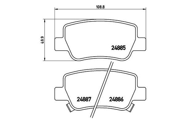 Zadnje kočione obloge S70-1542 - Toyota Avensis 08-