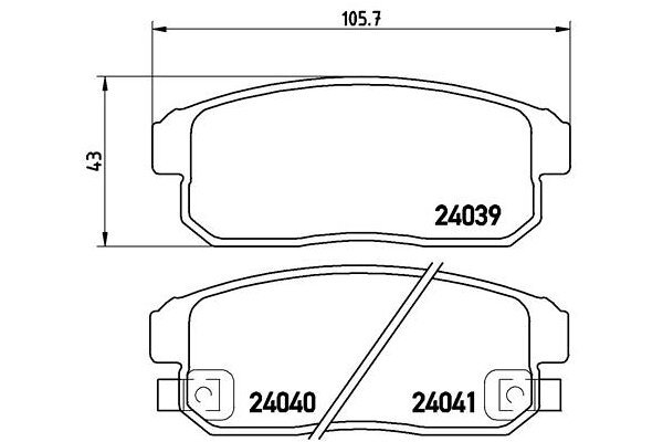 Zadnje kočione obloge S70-1553 - Mazda, Suzuki